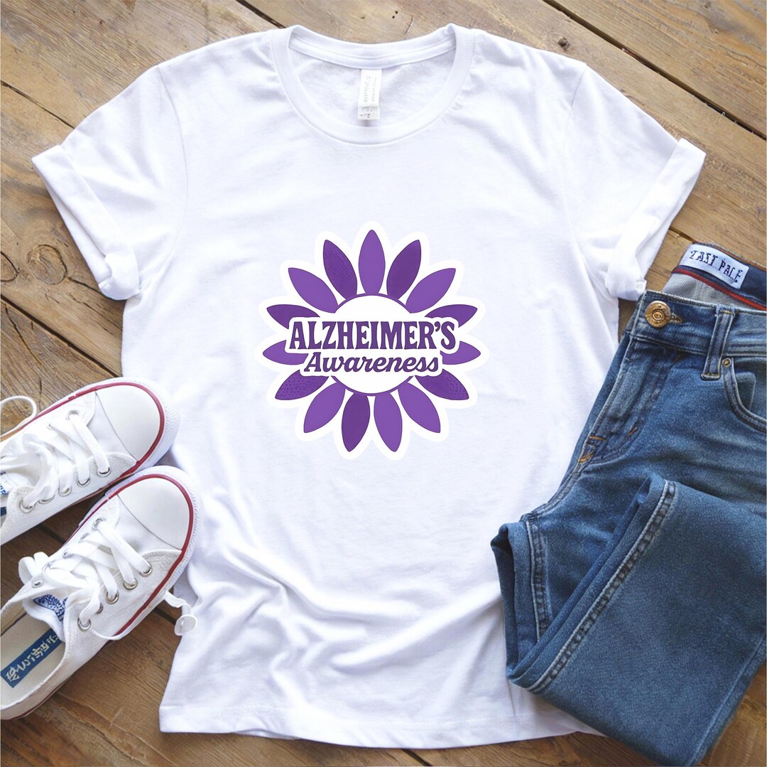 Alzheimer’s Awareness Flower PNG | Purple Ribbon Digital Art - Etsy