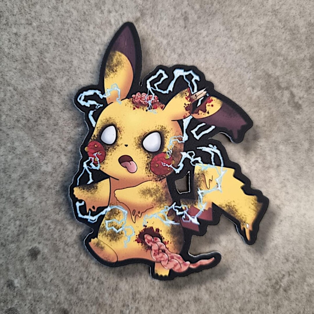Zombie Pikachu vinyl Sticker horror pokémon - Etsy