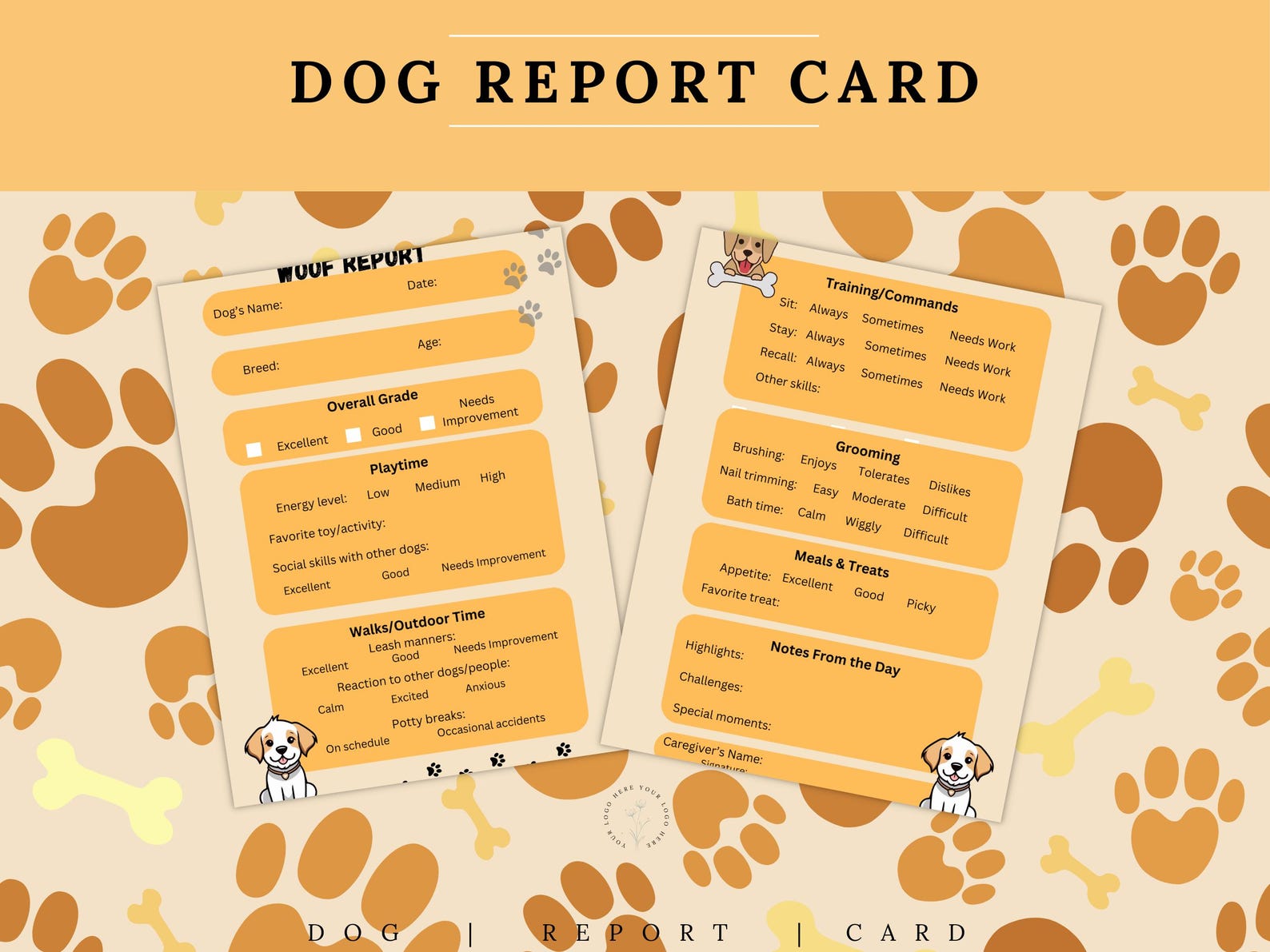 Dog Report Card | Dog Grooming | Service Dog | Service Dog Training ...