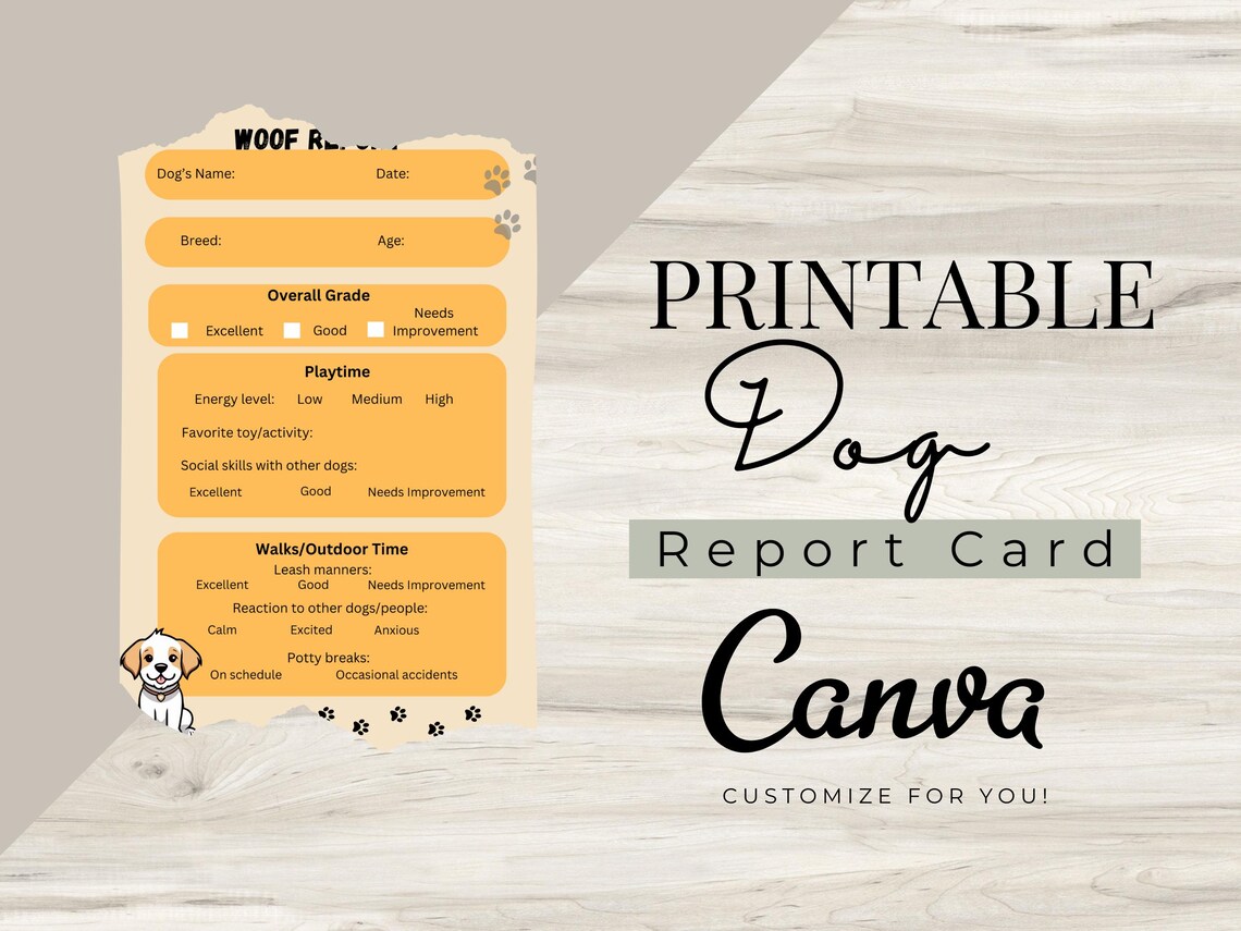 Dog Report Card | Dog Grooming | Service Dog | Service Dog Training ...