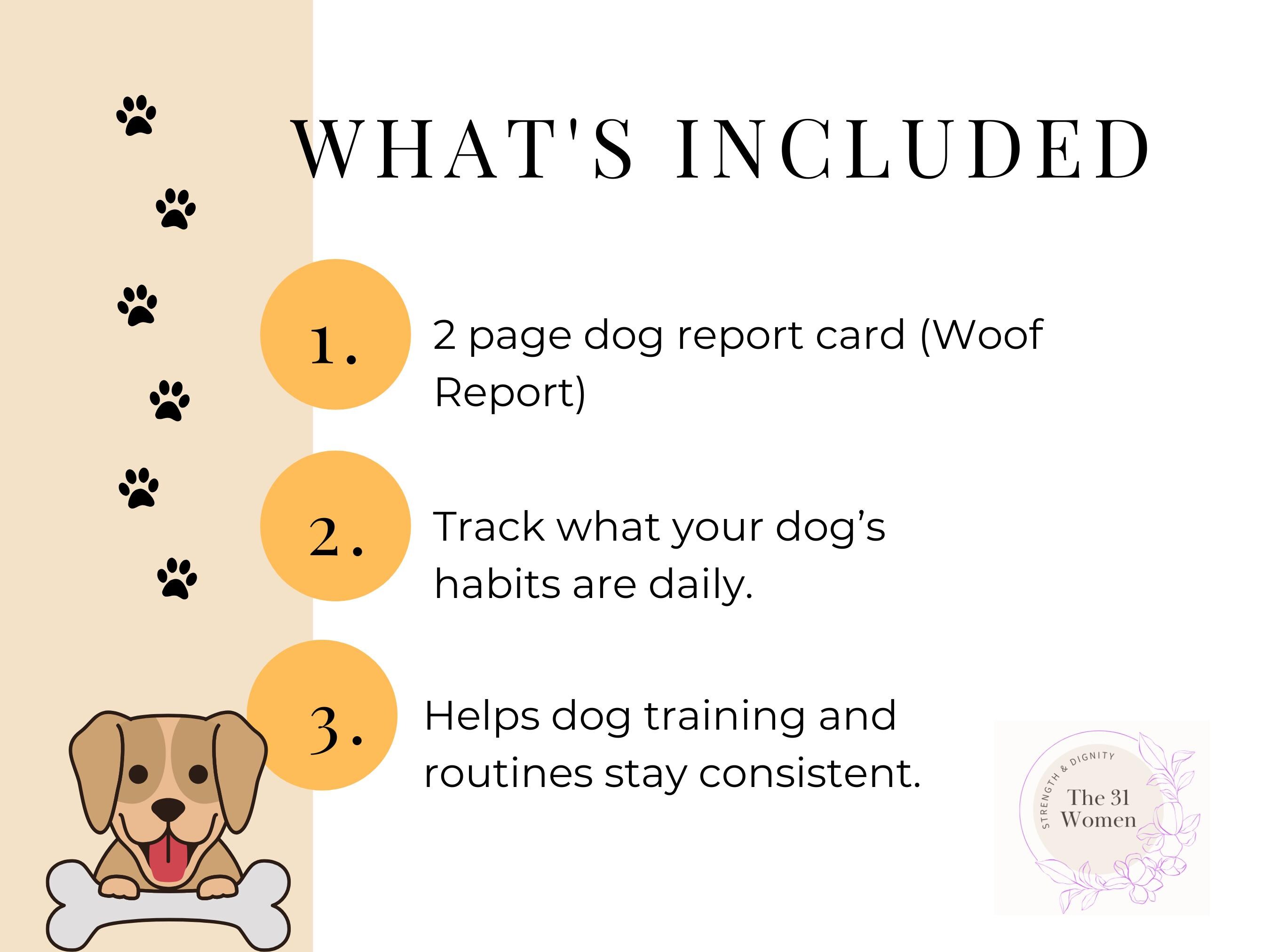 Dog Report Card | Dog Grooming | Service Dog | Service Dog Training ...