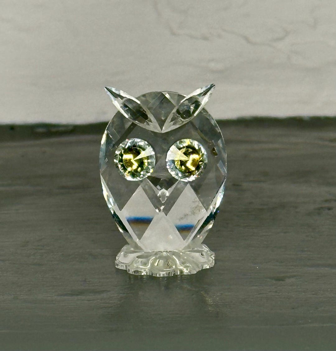 Swarovski Crystal Miniature Owl 1 3/8" Tall - Etsy