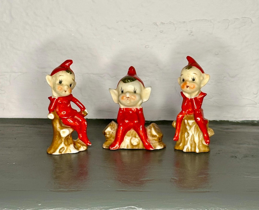 Vintage Pixie Elf Trio From Japan Circa 1960 - Etsy