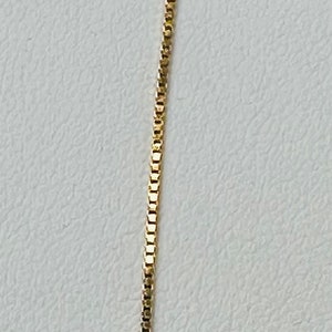 14k Yellow Gold 18 Inch Box Chain Necklace - Etsy