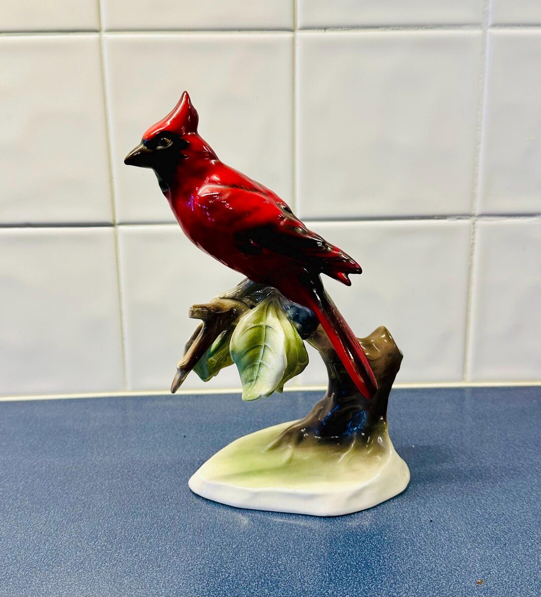 Vintage Porcelain Wein Keramos Austria Cardinal Bird Figurine by Rudolf ...