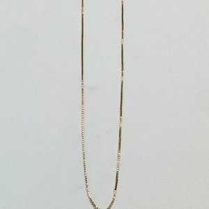 14k Yellow Gold 18 Inch Box Chain Necklace - Etsy