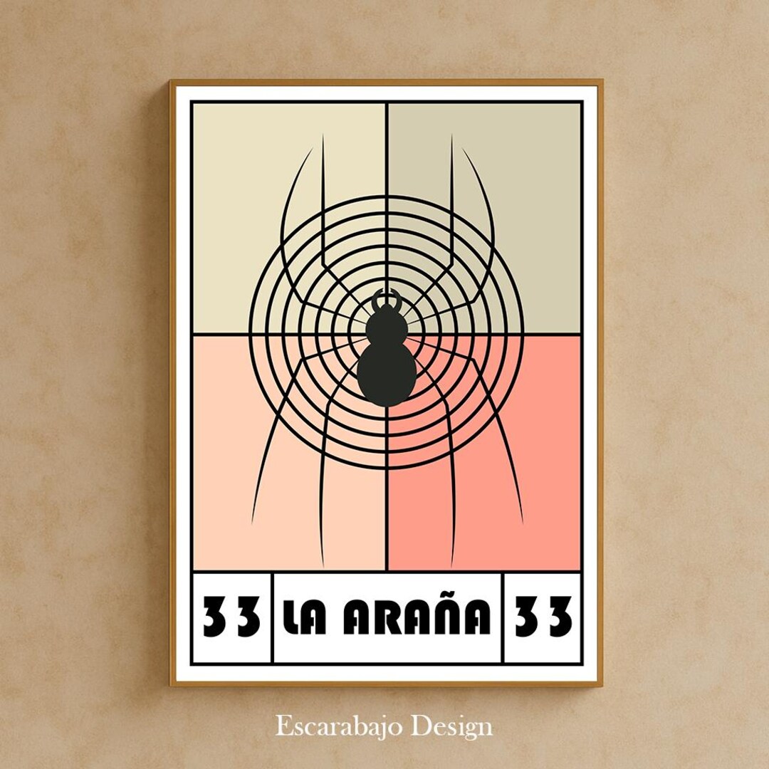 The Spider – Mexican Lotería Card Art Print | Minimalist Spider ...