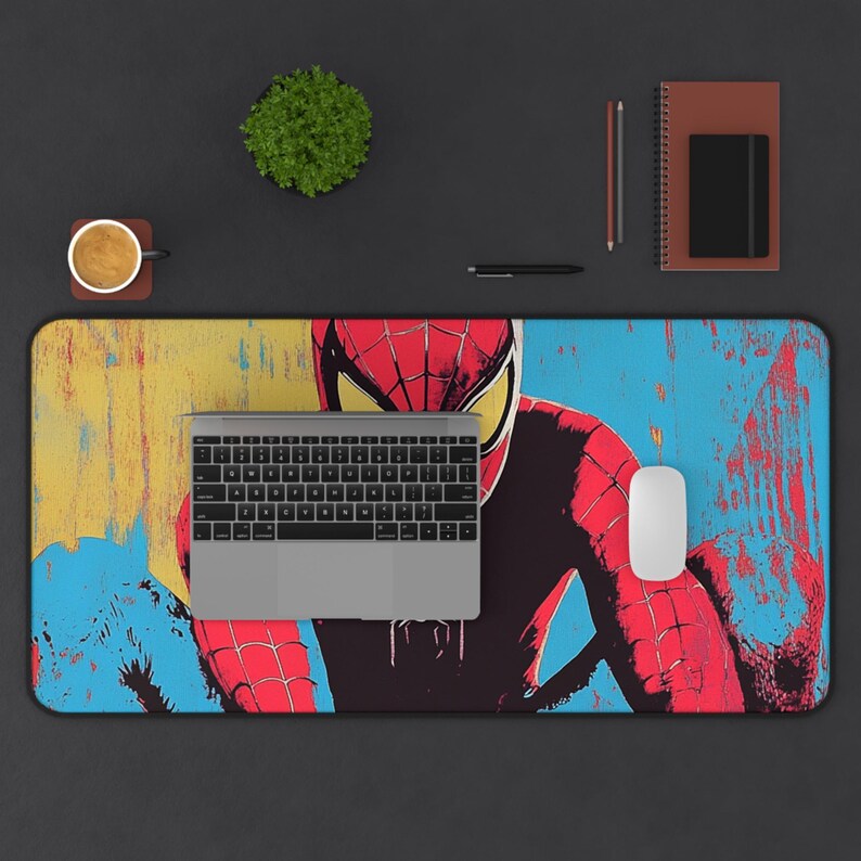 Spiderman Desk Mat - Fun Office Decor, Gamer Desk Accessory, Gift for ...