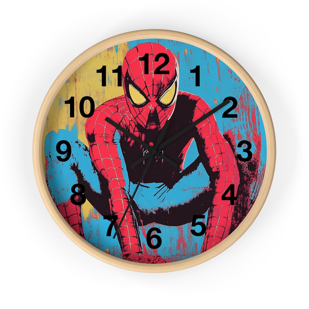 Spider-man Wall Clock | Fun Decor for Kids' Rooms, Superhero Gift ...