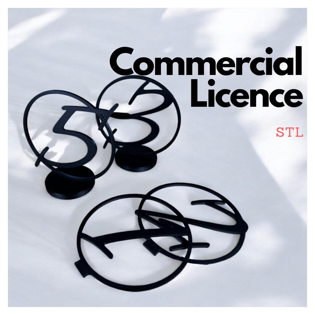 Commercial STL Table Numbers STL File – Table Decoration With Weight ...