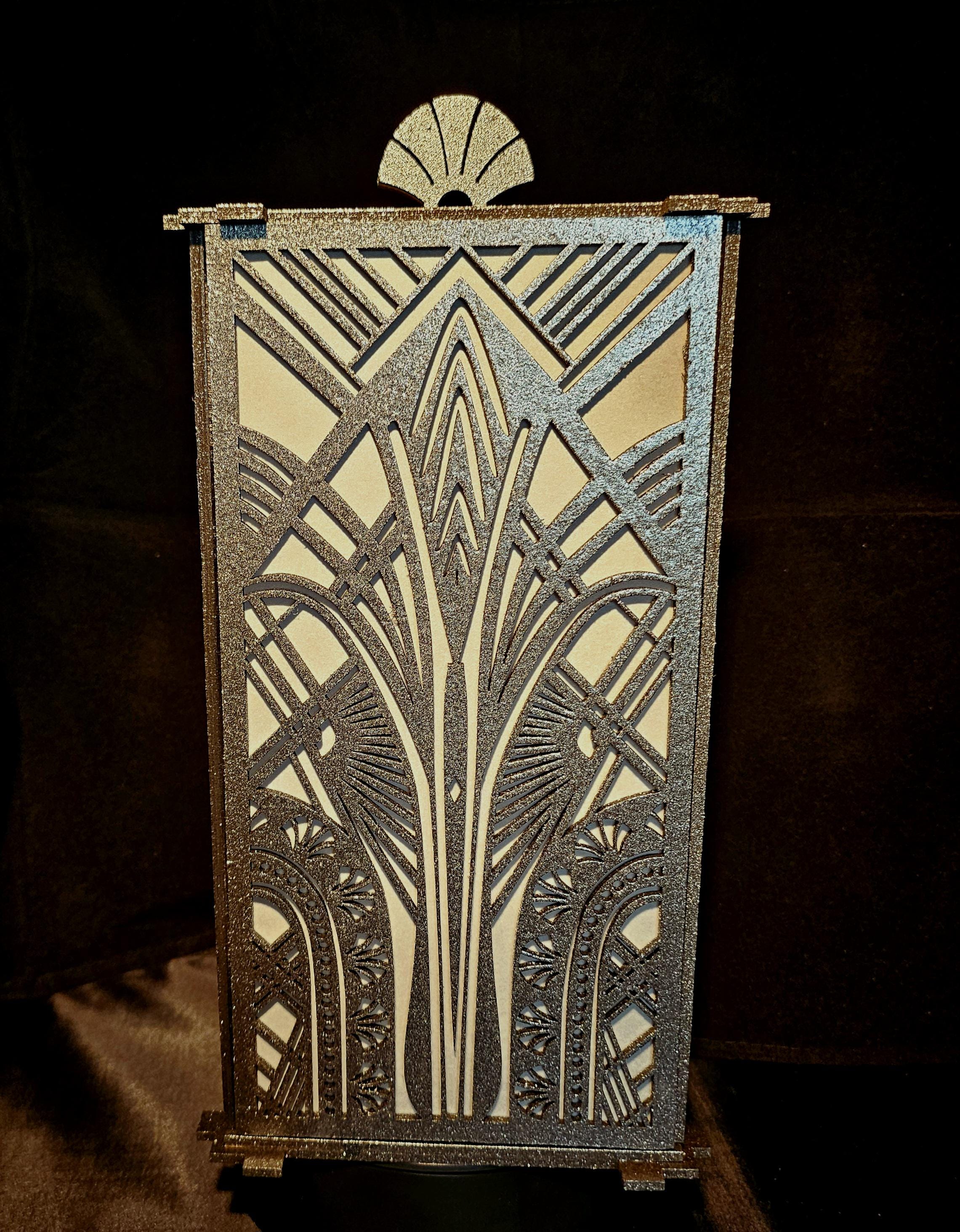 Art Deco Inspired Lamp - Etsy