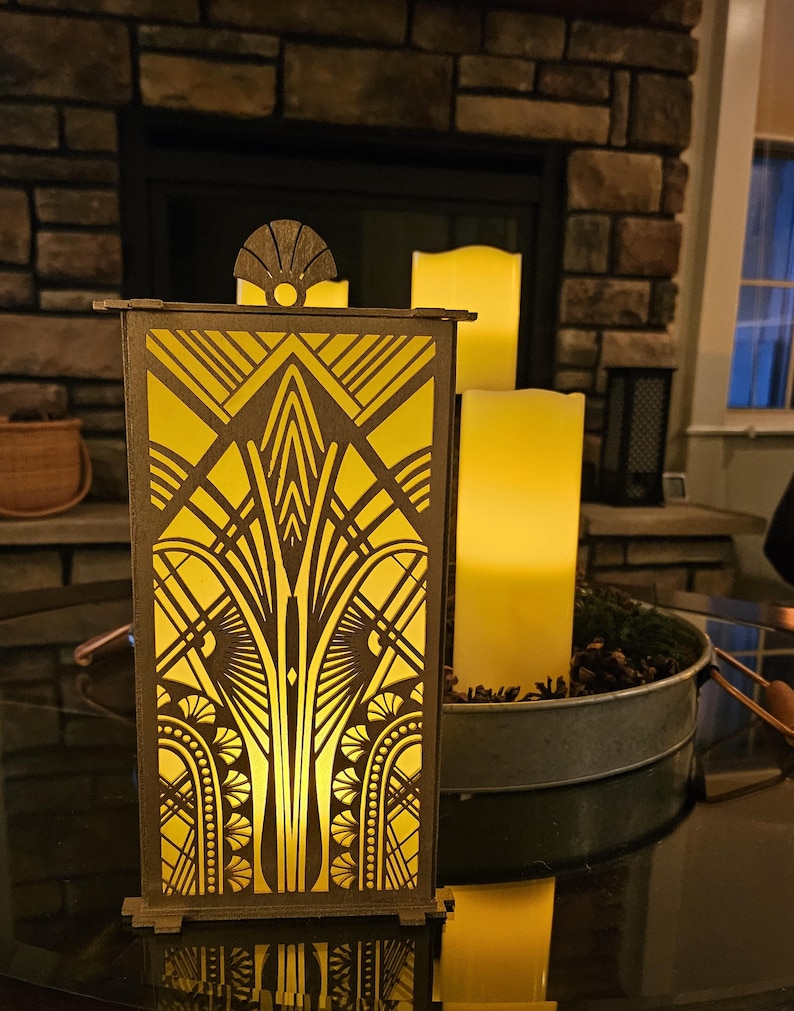 Art Deco Inspired Lamp - Etsy