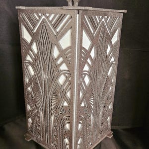 Art Deco Inspired Lamp - Etsy