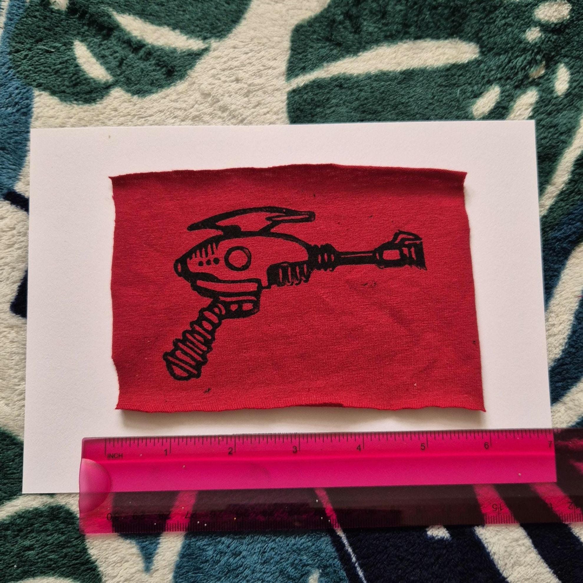 Fallout Alien Blaster Patch, Handmade From Upcycled Red Fabric - 5 ...