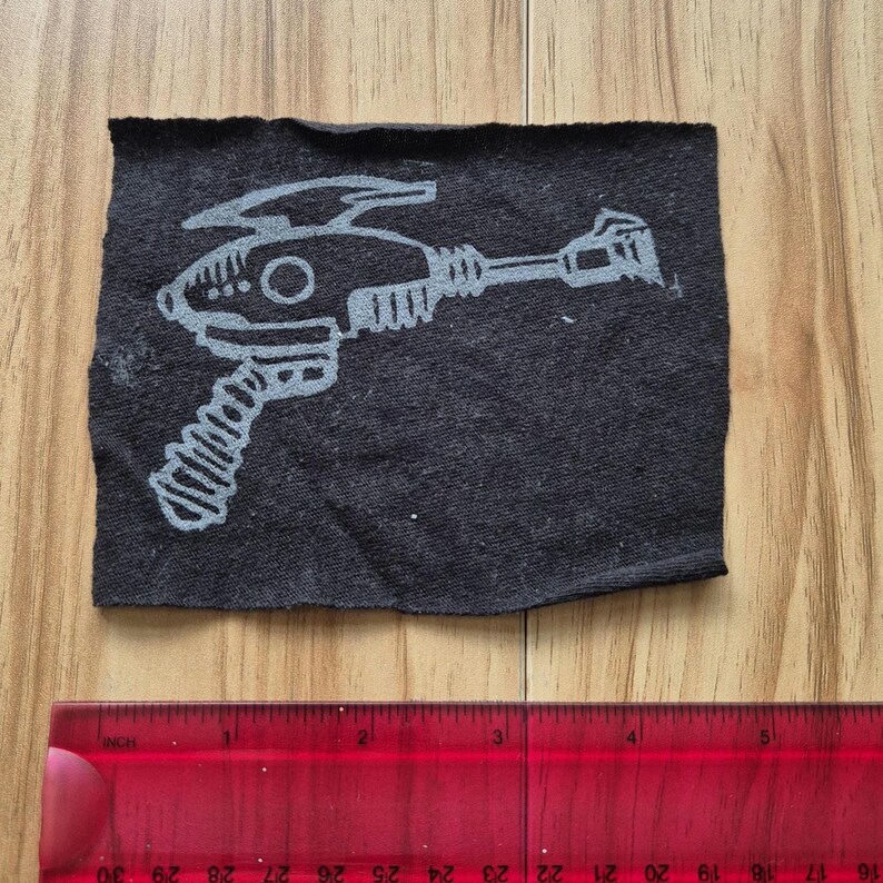 Fallout Alien Blaster Patch, Handmade From Upcycled Red Fabric - 5 ...