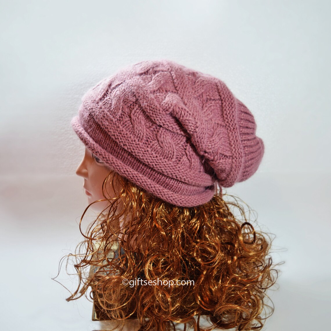 Slouchy Beanie Knitting Patterns Slouch Hat Beanie Knitting | Etsy