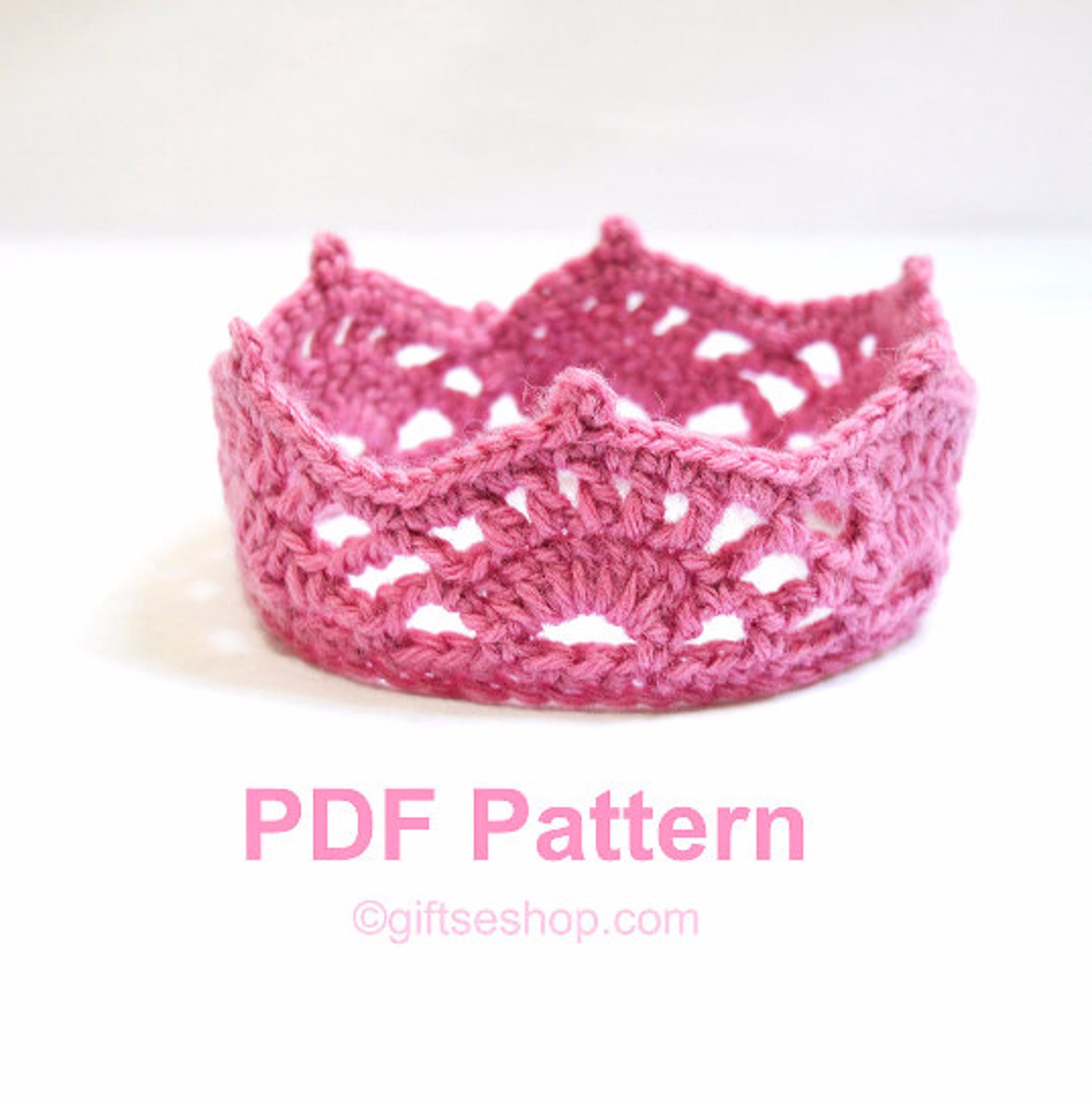 Crochet Newborn Princess Crown Tiara Pattern PDF N59 - Etsy