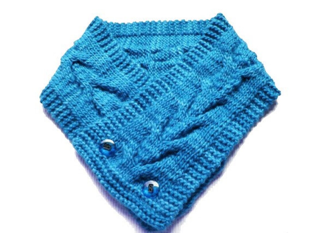 Cowl Neck Scarf With Buttons- Neck Warmer Knitting Pattern, Neck Cowl ...
