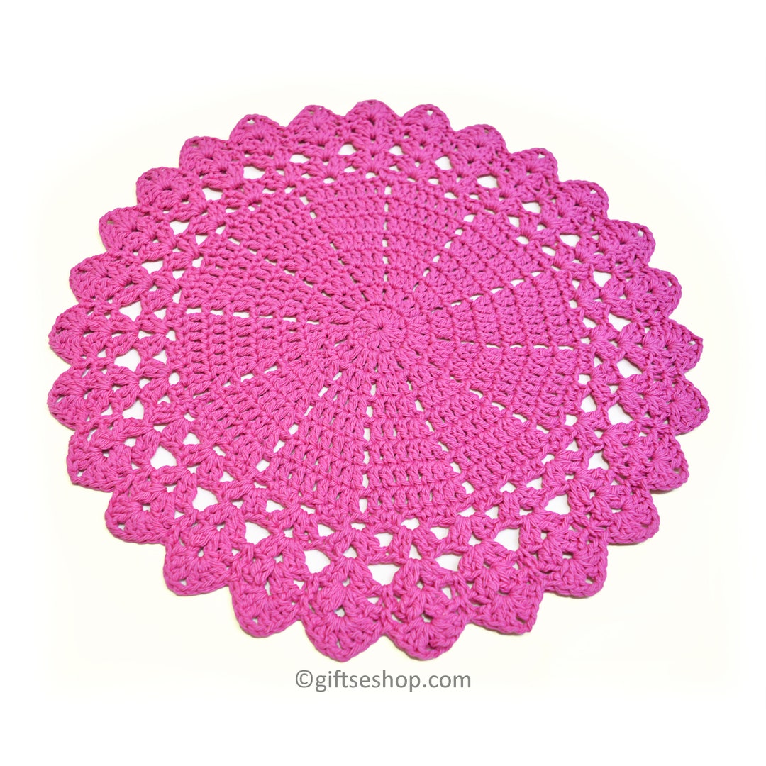 Crochet Placemats- Crochet Doily Pattern, Coaster, Round Doily Set ...