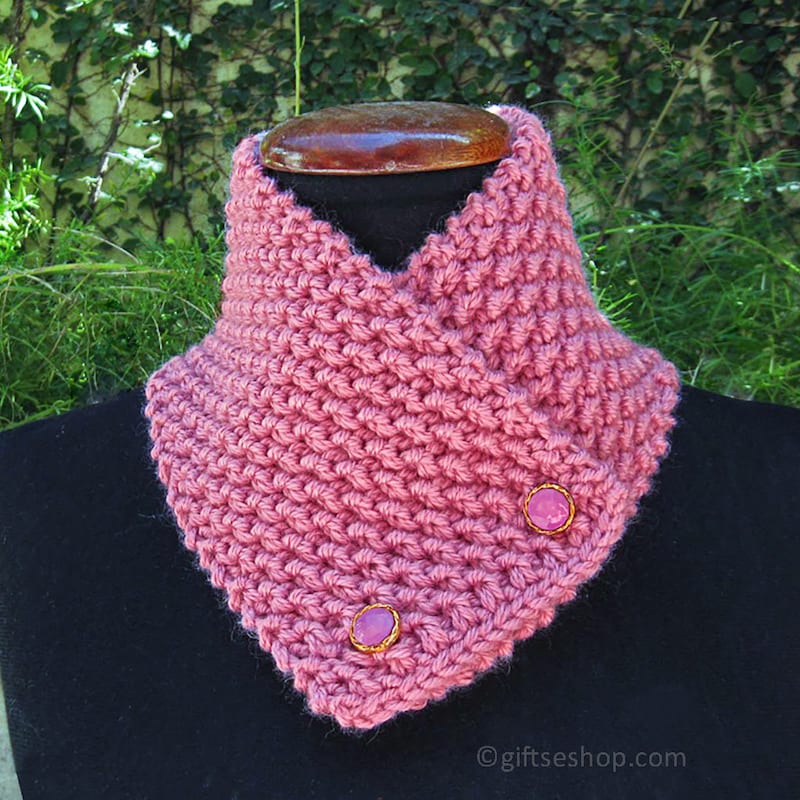 Knitting Cowl With Buttons - Etsy