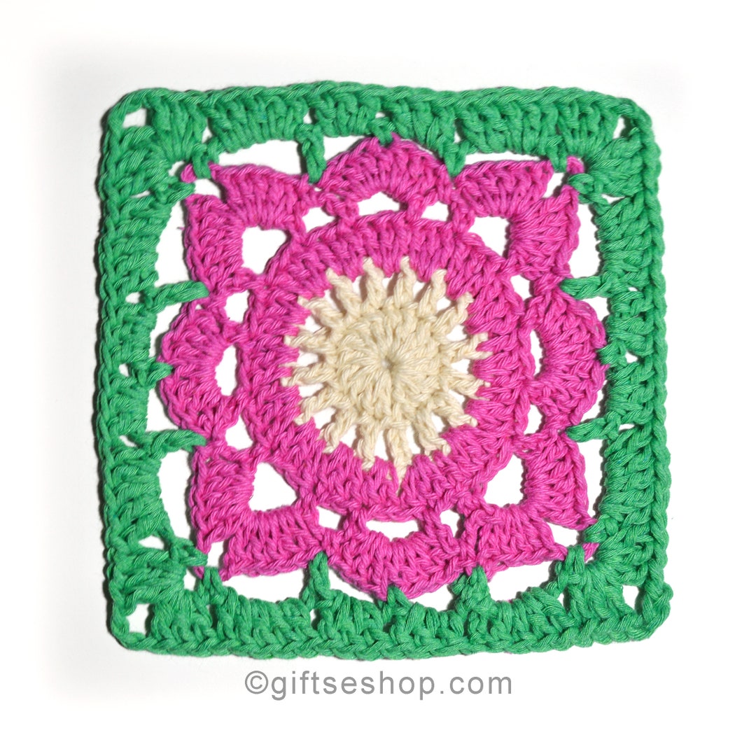 Willow Granny Square Crochet Pattern, Willow Crochet Square PDF Pattern ...
