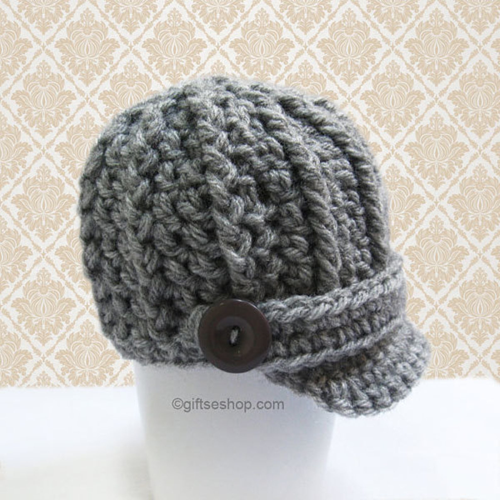 Crochet Pattern- Baby Boy Hat Pattern- Newsboy Hat Pattern - Crochet ...