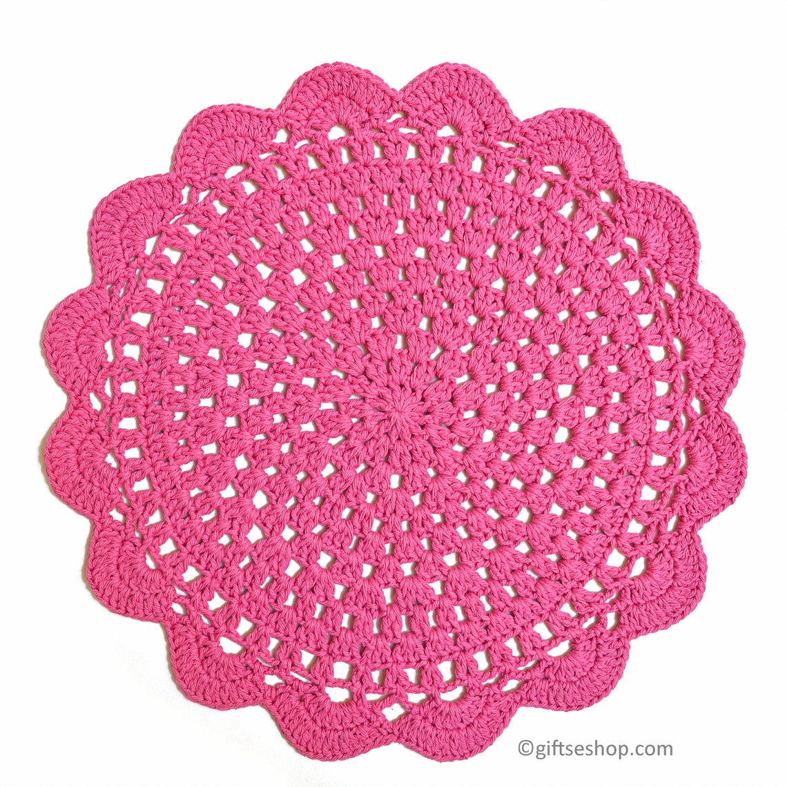 Crochet Doily Placemat Pattern Round Doily Dining Table Mat | Etsy