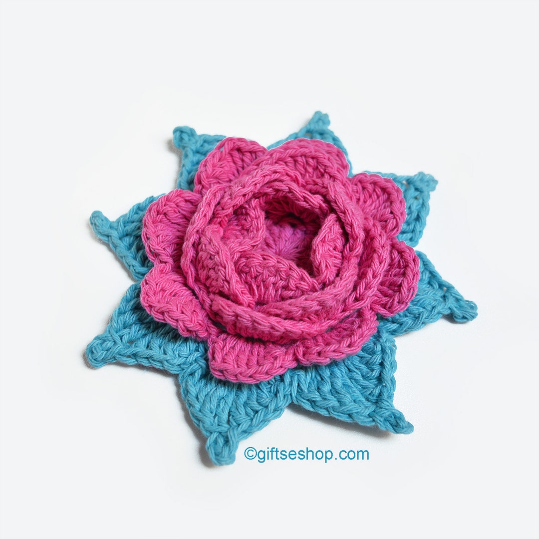 Crochet Rose Multi Layered Flower Pattern No104 - Etsy