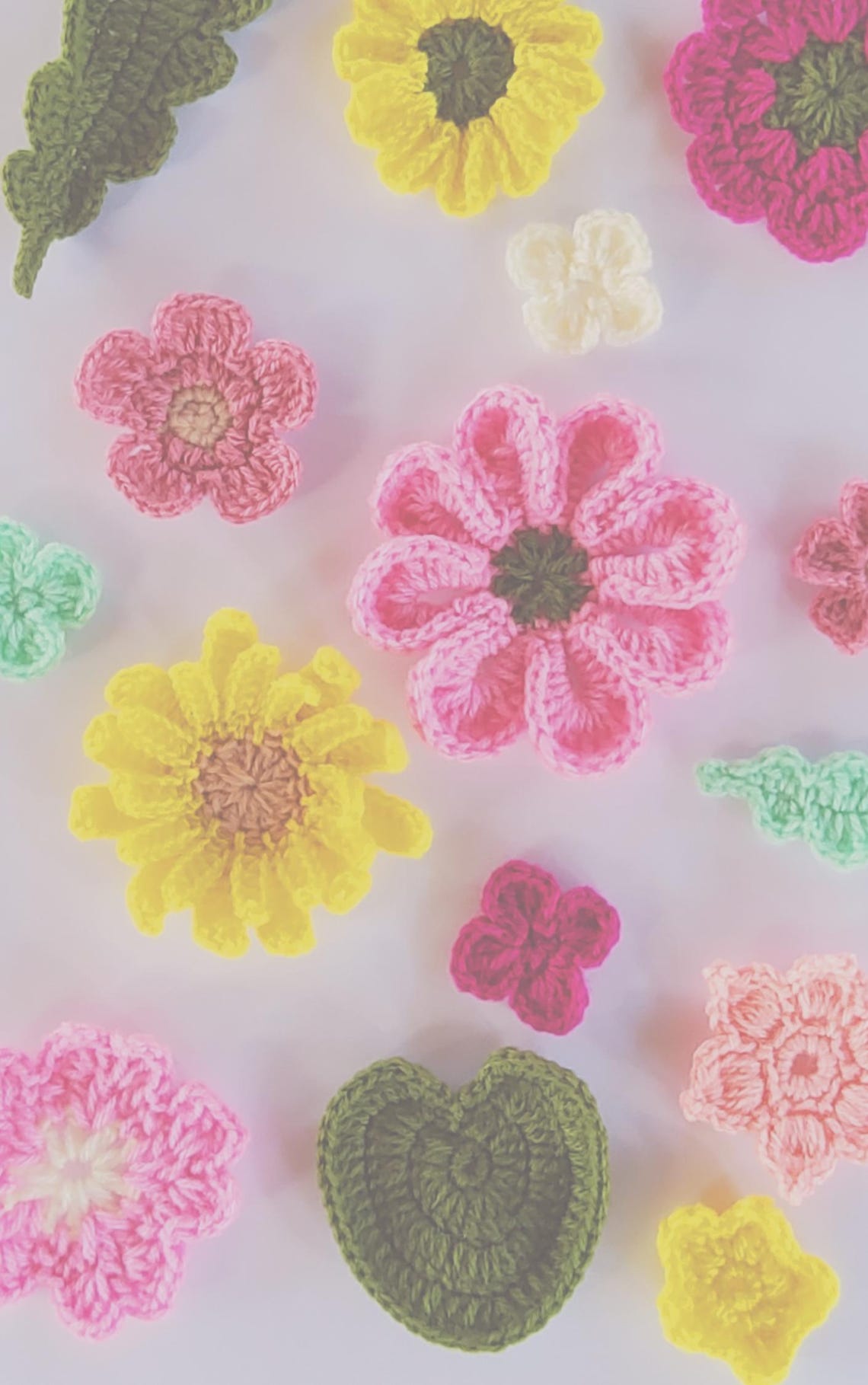20 Flower Crochet Pattern, Easy Flower Crochet Pattern, Decorative ...