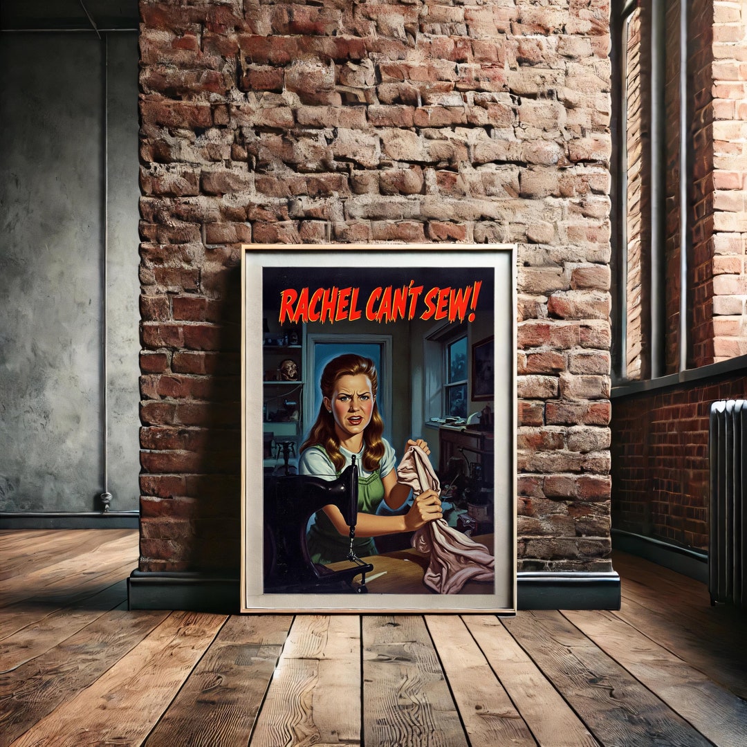 Retro "rachel Can't Sew!" Poster: Funny 50s Comic Art Print - Etsy