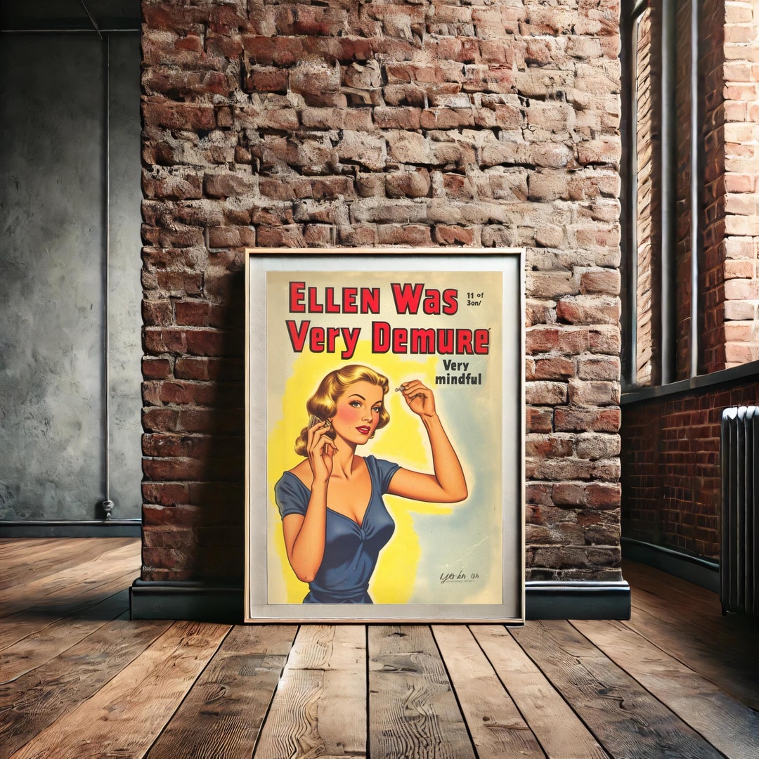 Retro Meme Art Print: 'very Demure, Very Mindful' - Gen Z Humor - Etsy