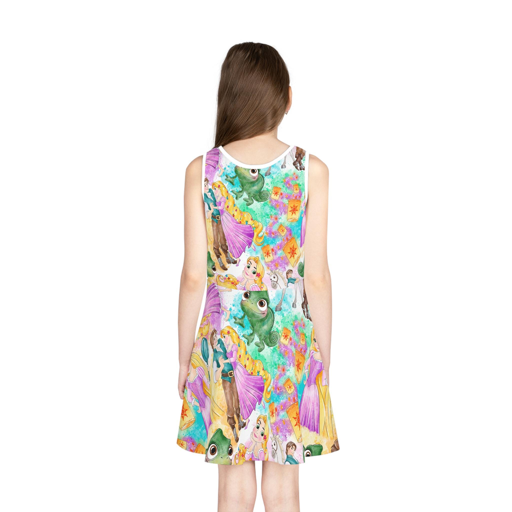 Tangled Theme Girl Sundress,tangled Sundress,tangled Girl Dress,tangled ...