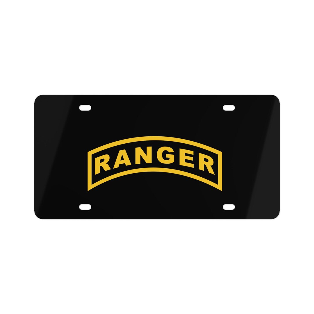 Ranger Car License Plate, Ranger License Plate,ranger Car Merch,us Army ...