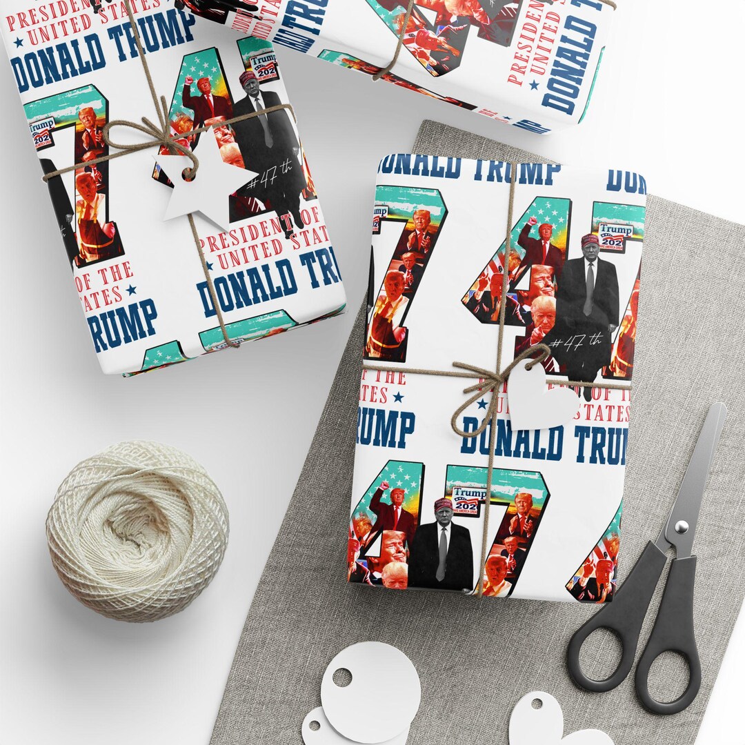 President Donald Trump 47 Wrapping Paper,donald Trump Gift Wrap,trump ...