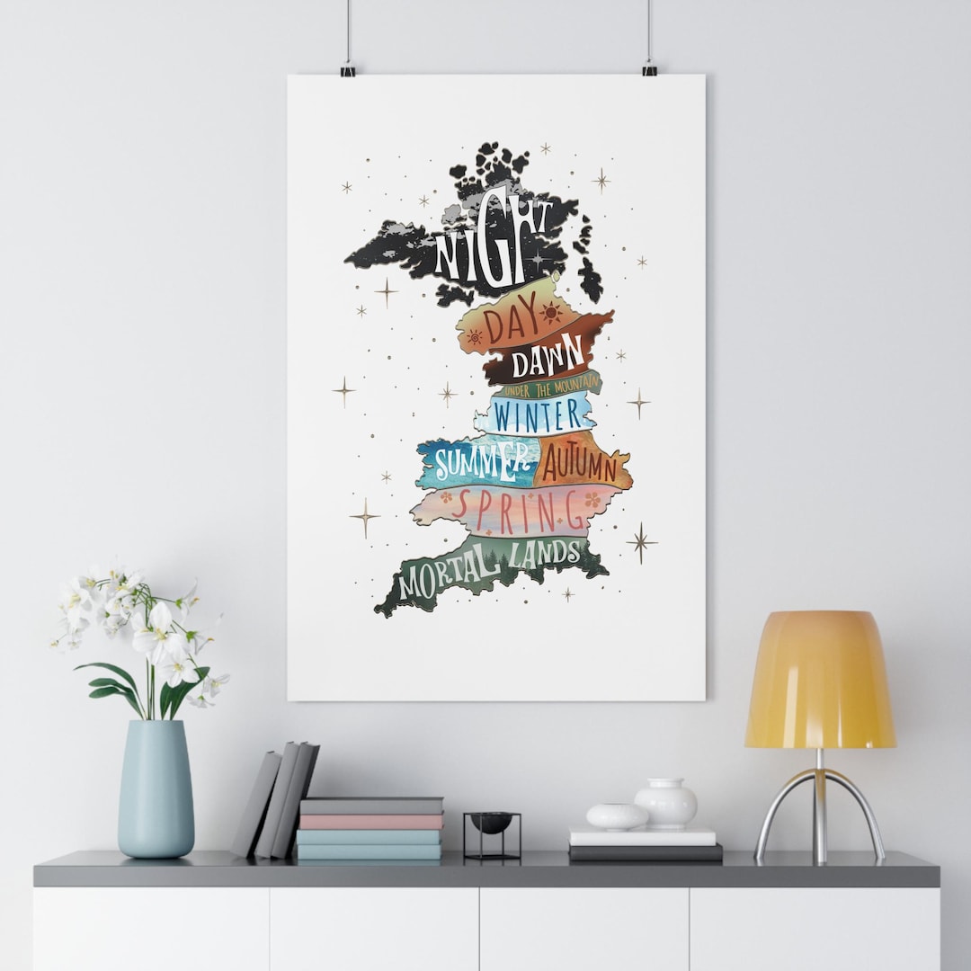 Acotar Prythian Map Paper Poser,acotar Paper Poster,acotar Posters ...