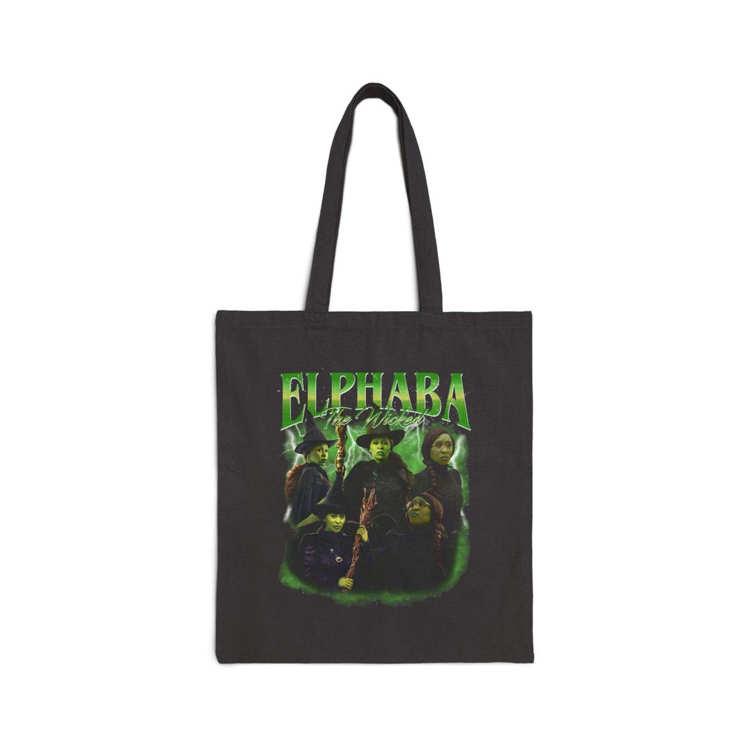 Elphaba Inspired Cotton Canvas Tote Bag, Elphaba Wicked Tote Bag,wicked ...