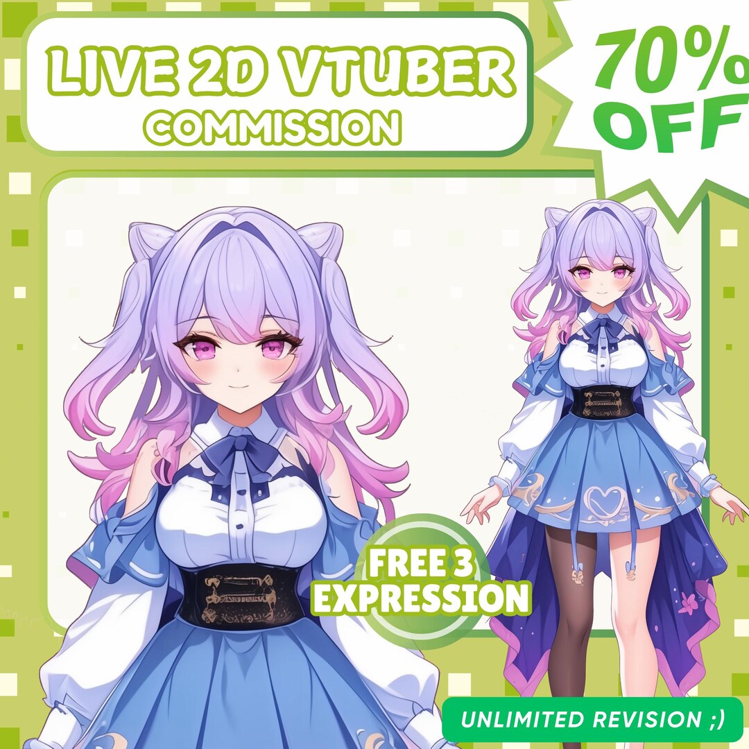 Create Your Dream Vtuber Custom Live 2D Anime Avatar Models Perfect for ...