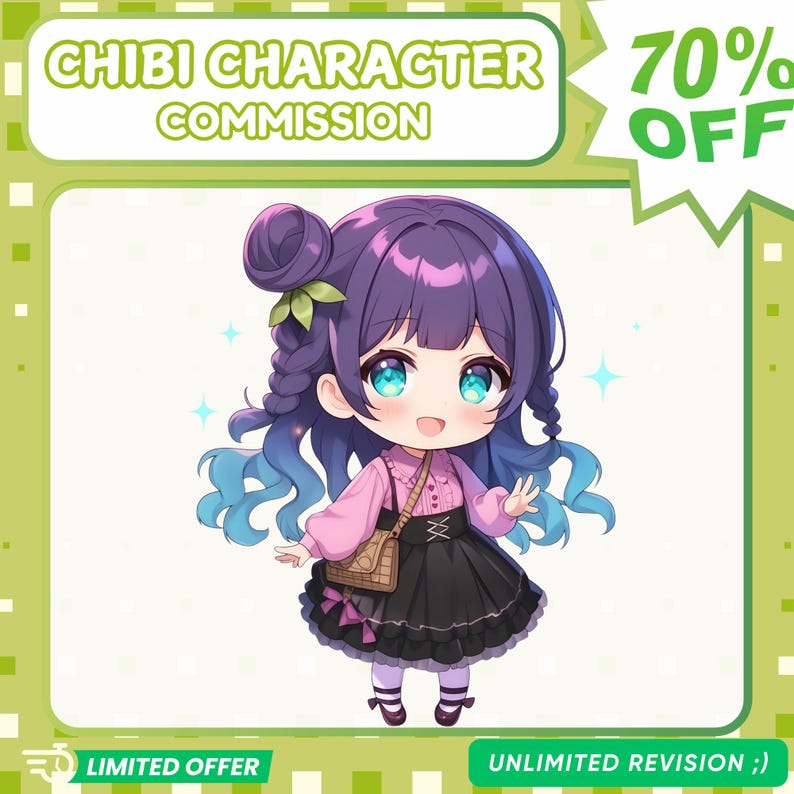 CUSTOM CHIBI Cute, Original Character Anime Chibi Twitch, Chibi Logo ...