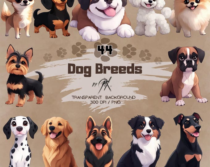 Dog Breeds Clipart, Dogs Clip Art, Pets, Bulldog Clip Art, Dalmatian ...