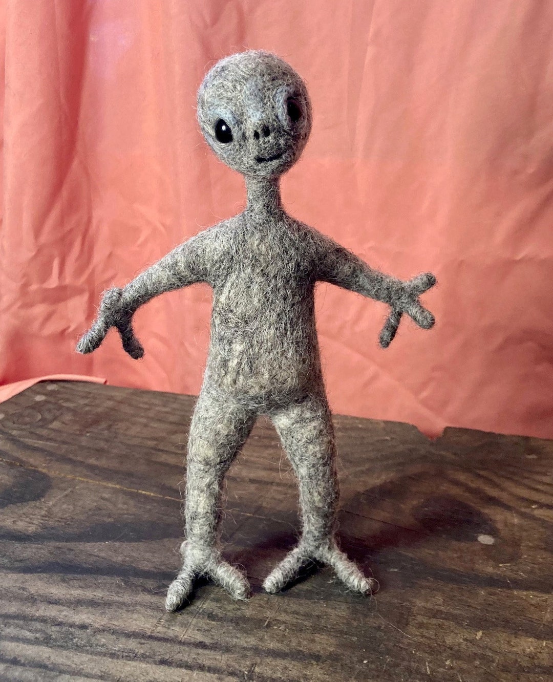Fuzzy Alien Gray - Etsy