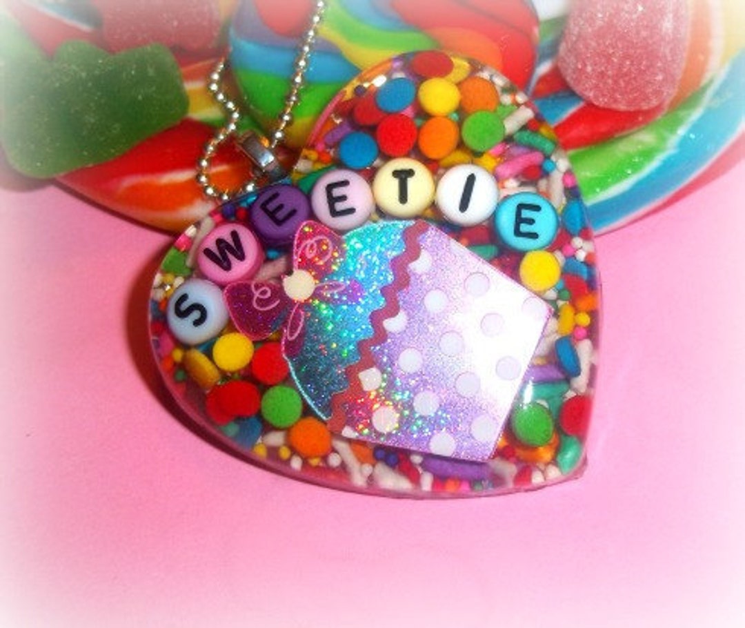 Y2k Candy Glam Cupcake Sweetie Candy Sprinkles Resin Necklace Xx - Etsy