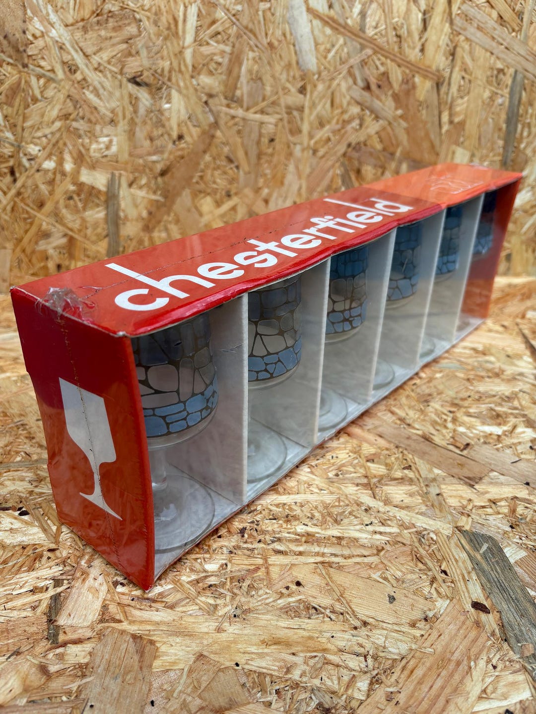 Dema Chesterfield Mosaic Small Wine Glasses, 1960s/1970s, Brand New in ...