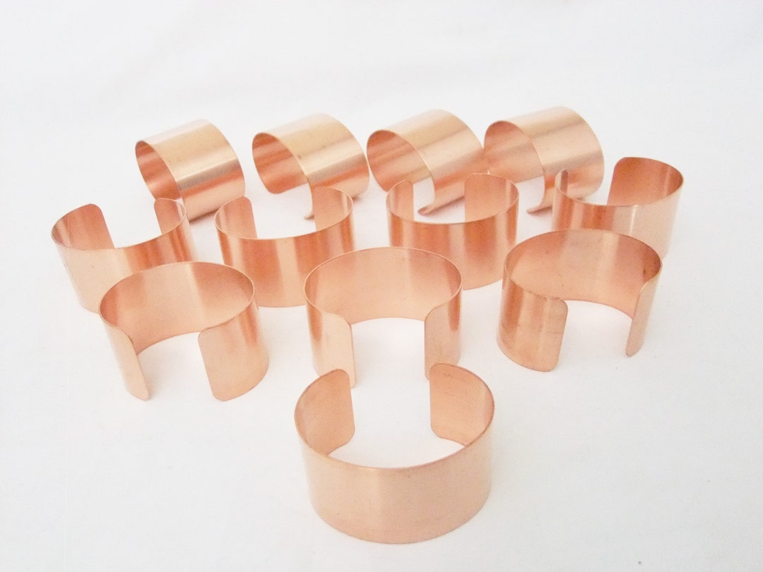 Raw Copper Bracelet Cuff Blanks Wholesale Lot 1.5 Inch Pkg of 12 - Etsy