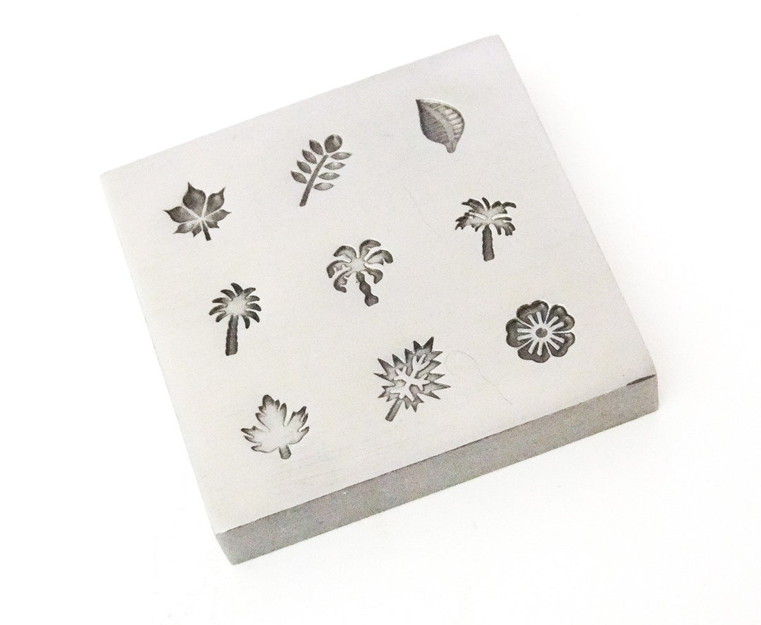 Shot Plate 9 Designs Trees Leaves Etc. Impression Dies | Silversmith ...