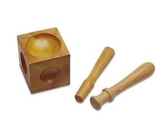 Large 6 Inch Wood Dapping Block With Two Depessions and 4 U Channels - Etsy