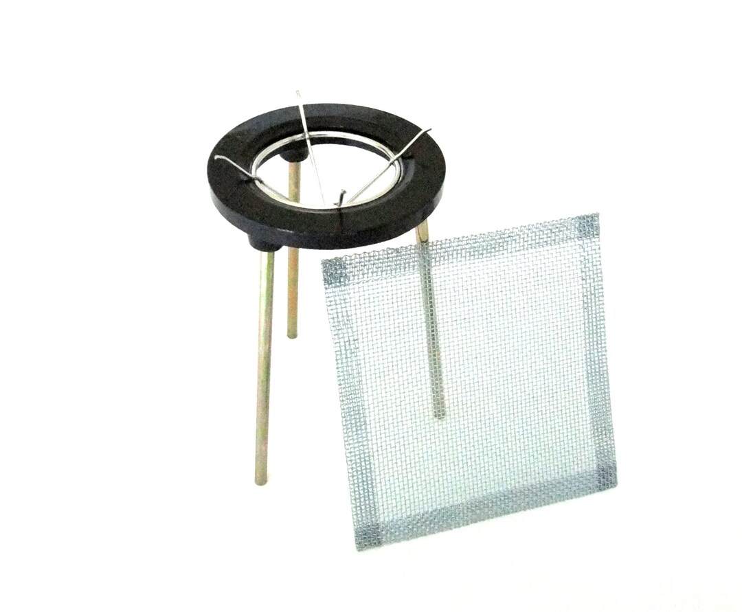 Stainless Steel Torching Basket for Enameling Etc. With Tripod and Mesh ...