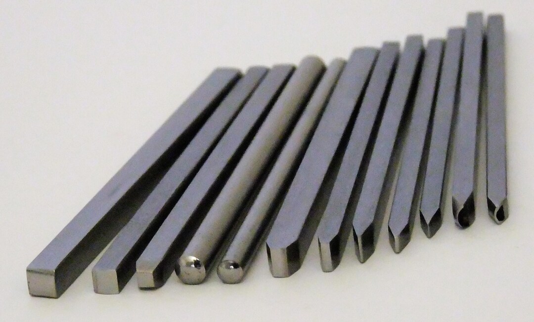 Bezel Chasing & Repoussé Round, Rectangle, Square, Etc Tools 12 Pc Set ...