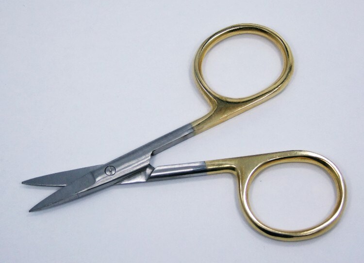 Big Loop Gold Handled Crafters Scissors 4 Inch | Etsy