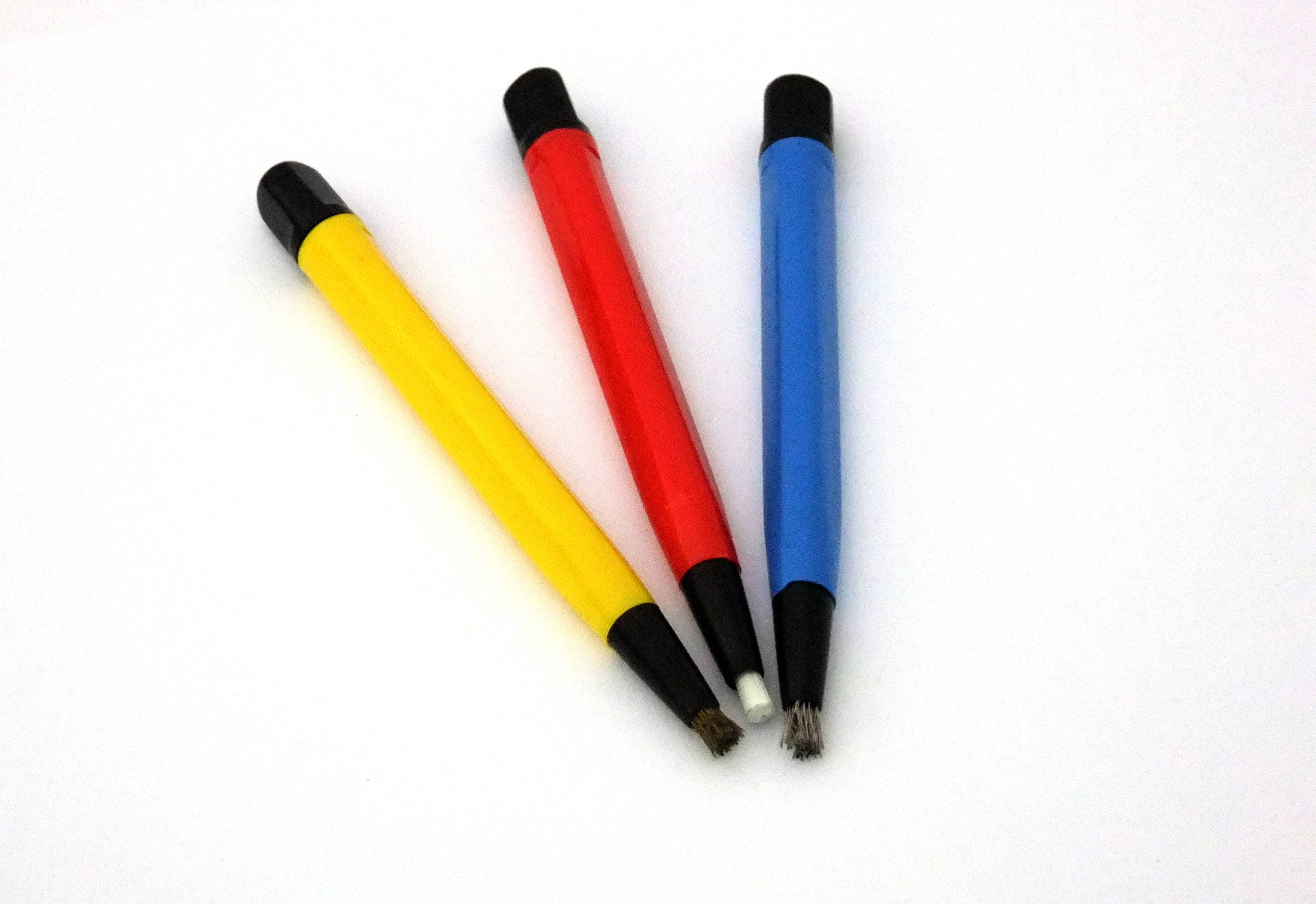 3 Pc Pen Style Scratch Brush Set for Polishing,cleaning,texturing,etc ...