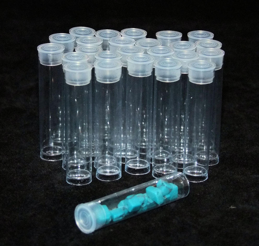 Pack of 25 Round Clear Plastic Storage Tubes 2" - Etsy